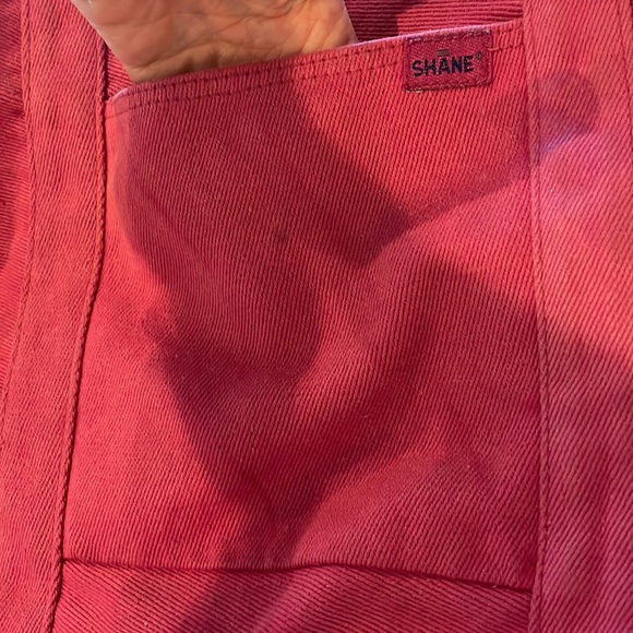 Shane | Bags | Vintage Shane Duffel Bag Canvas Pink Leather Handles ...